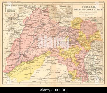 Punjab. British India/Pakistan province. Haryana Himachal Pradesh Delhi ...