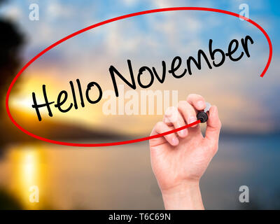 Hand writing sign Hello, Autumn. Business idea greeting used when ...