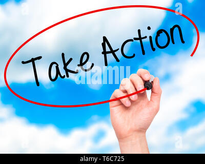 Hand writing sign Take Action. Business overview do something official ...