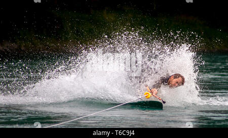 Bungee surfing in the river Aare Stock Photo - Alamy