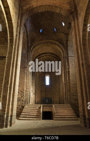 Interior of the church of Sant Vicenç of Cardona, located in the center ...