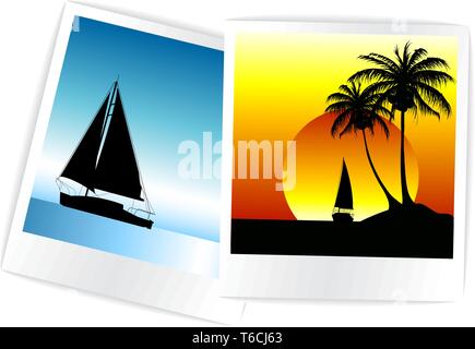 Set of abstract pictures. Could be a concept for the sun and moon, hot ...