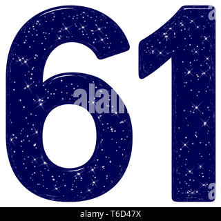 Roman numeral 61, sixty one, star sky texture imitation, isolated on ...
