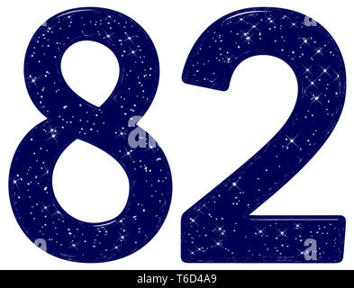 Roman numeral 82, eighty two, eighty, star sky texture imitation ...