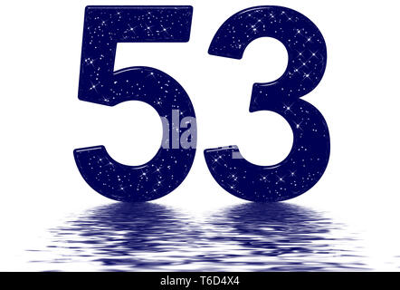 Roman numeral 53, fifty three, star sky texture imitation, isolated on ...