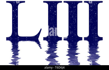 Roman numeral 53, fifty three, star sky texture imitation, isolated on ...