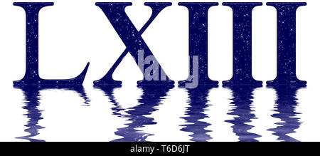 Roman numeral 63, sixty three, star sky texture imitation, isolated on ...