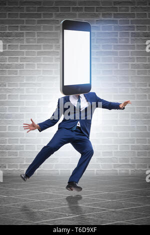 Mobile phone zombie under the influence of smartphone Stock Photo - Alamy