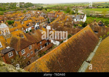 Views of Rye UK from the church tower Stock Photo - Alamy