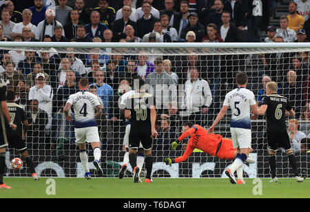 Ajax's Donny van de Beek celebrates scoring his side's first goal of ...