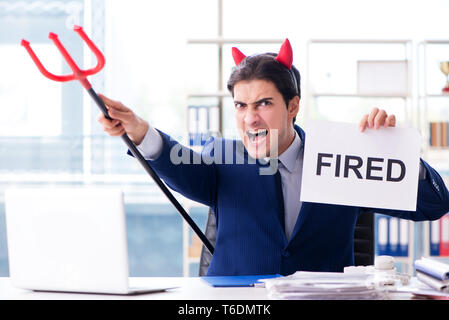 The devil angry businessman in the office Stock Photo - Alamy