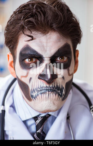 The scary monster doctor working in lab Stock Photo - Alamy