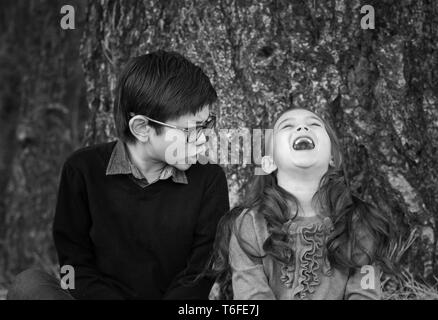 Brother and sister mad Stock Photo - Alamy