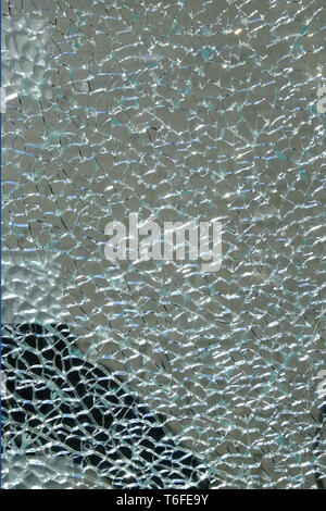 glass breakage at safety glass Stock Photo - Alamy