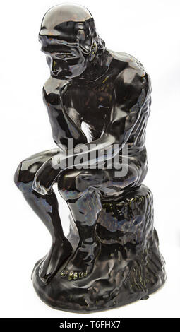 Small The thinker statue Stock Photo - Alamy