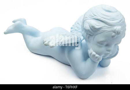 Blue baby angel statue Stock Photo - Alamy