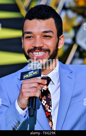 Justice Smith attending the 'Pokémon Detective Pikachu' world premiere ...