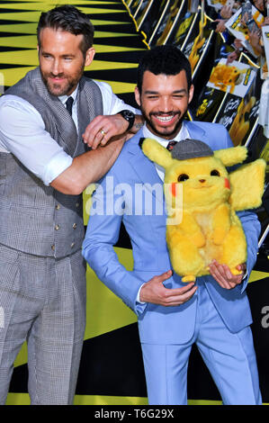 Ryan Reynolds and Justice Smith attending the 'Pokémon Detective ...