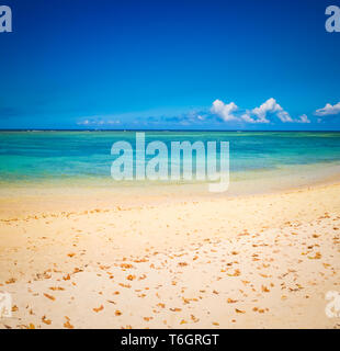 Sandy tropical Wolmar beach at sunny day. Beautiful landscape. Panorama ...