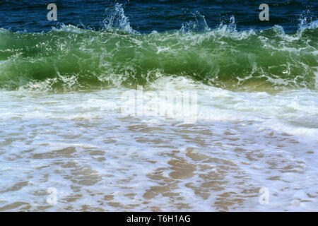 Amazing sea with blue summer wave and rocks, relaxing view of rocks and ...