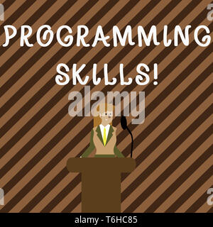 Handwriting text writing Programming Skills. Conceptual photo skills vital to write a program so ...