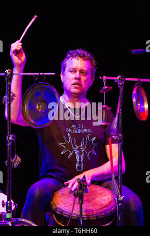 Turin, Italy. 30th Apr, 2019. Iranian tombak player Pedram Khavar ...