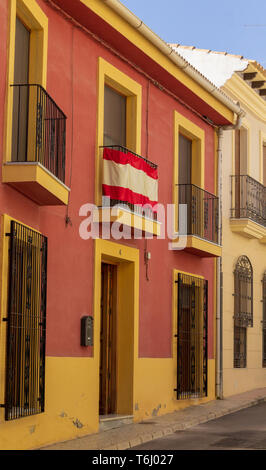 Narrow Street in Albox, Almanzora Valley, Almeria province, Andalusia ...