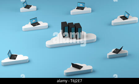 server cloud storage database infographic concept for slide presentation with 4 point list ...