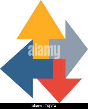 Vector sign output. Synergy concept. Arrows Stock Vector Image & Art ...