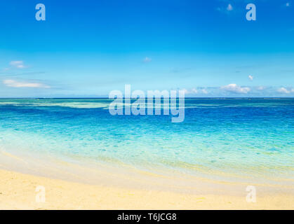 Sandy tropical Wolmar beach at sunny day. Beautiful landscape. Panorama ...