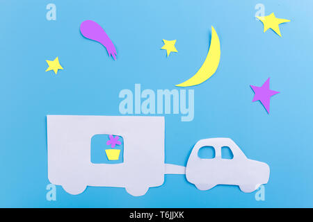 travel in a van. made of paper Stock Photo - Alamy