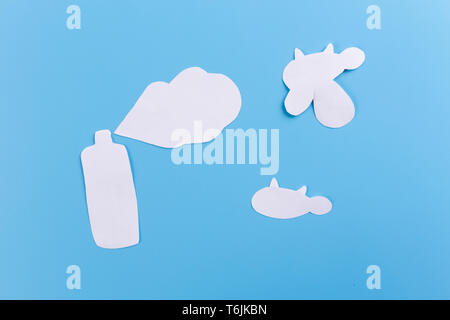 poisonous aerosol for insects on blue background Stock Photo - Alamy