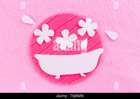 paper art of pink bath. concept image Stock Photo - Alamy