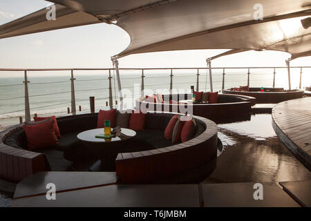 Double Six rooftop bar at sunset, Bali, Indonesia Stock Photo - Alamy
