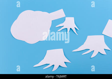 deforestation concept image. cutted tree. made of paper Stock Photo - Alamy