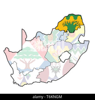 Limpopo Province coat of arms, South Africa. 3D Illustration Stock ...