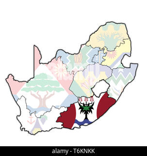 emblem of eastern cape region on map with administrative divisions and ...