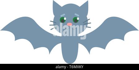 Cute little bat. Vector illustration. Isolated on white background ...