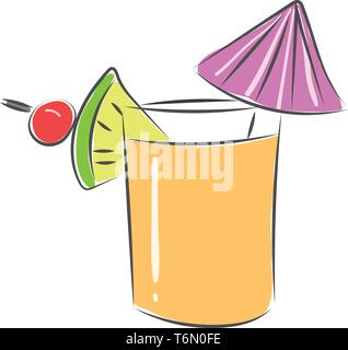 Vector illustration of lemon, orange and lime in vintage style. Vector ...