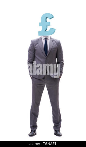 The businessman with british pound sign instead of head Stock Photo - Alamy