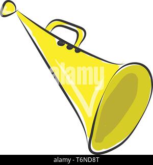 yellow trumpet instrument musical Stock Vector Image & Art - Alamy