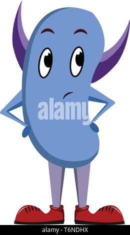 Expression of love in the eyes cartoon face vector illustration. Cute ...