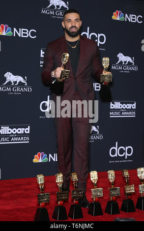 Drake at the 2019 Billboard Music Awards held at MGM Grand Garden Arena ...