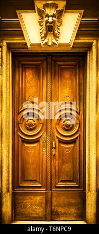 Mysterious wooden door Stock Photo - Alamy