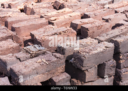 Peat digging in Dutch rural landscape Stock Photo - Alamy