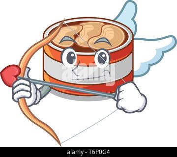 Cupid character canned food isolated on cartoon Stock Vector Image ...
