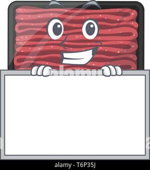 Ground meat cartoon character bring the flags of various countries ...