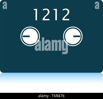 Safe cell icon. Shadow reflection design. Vector illustration Stock ...