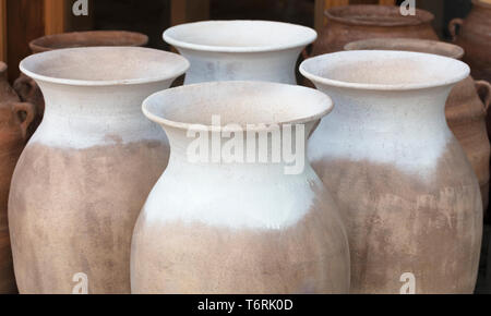 Large old style clay storage jars, pots and jugs used in rural Goa ...