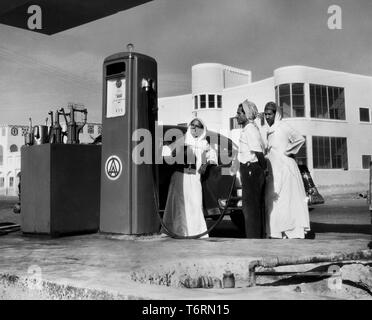 Petrol station in Saudi Arabia with cheap fuel due to large subsidies ...